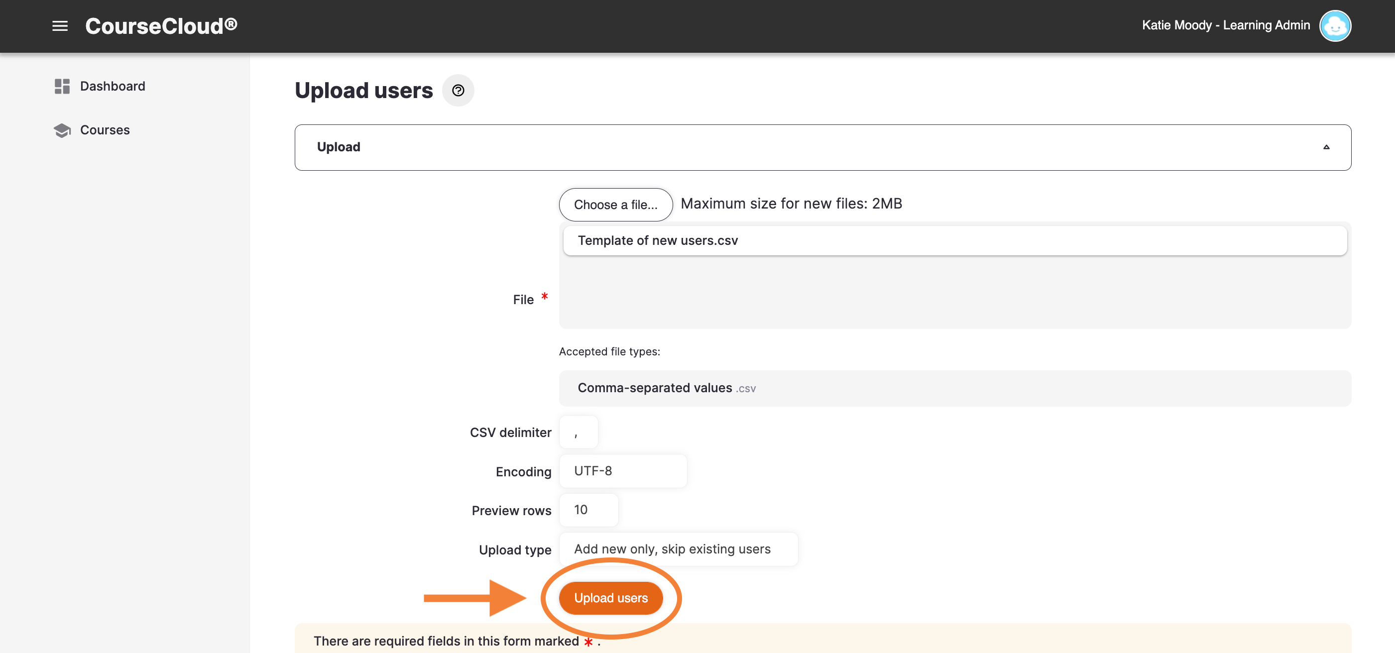 Create user accounts in CourseCloud – OpenSesame Support