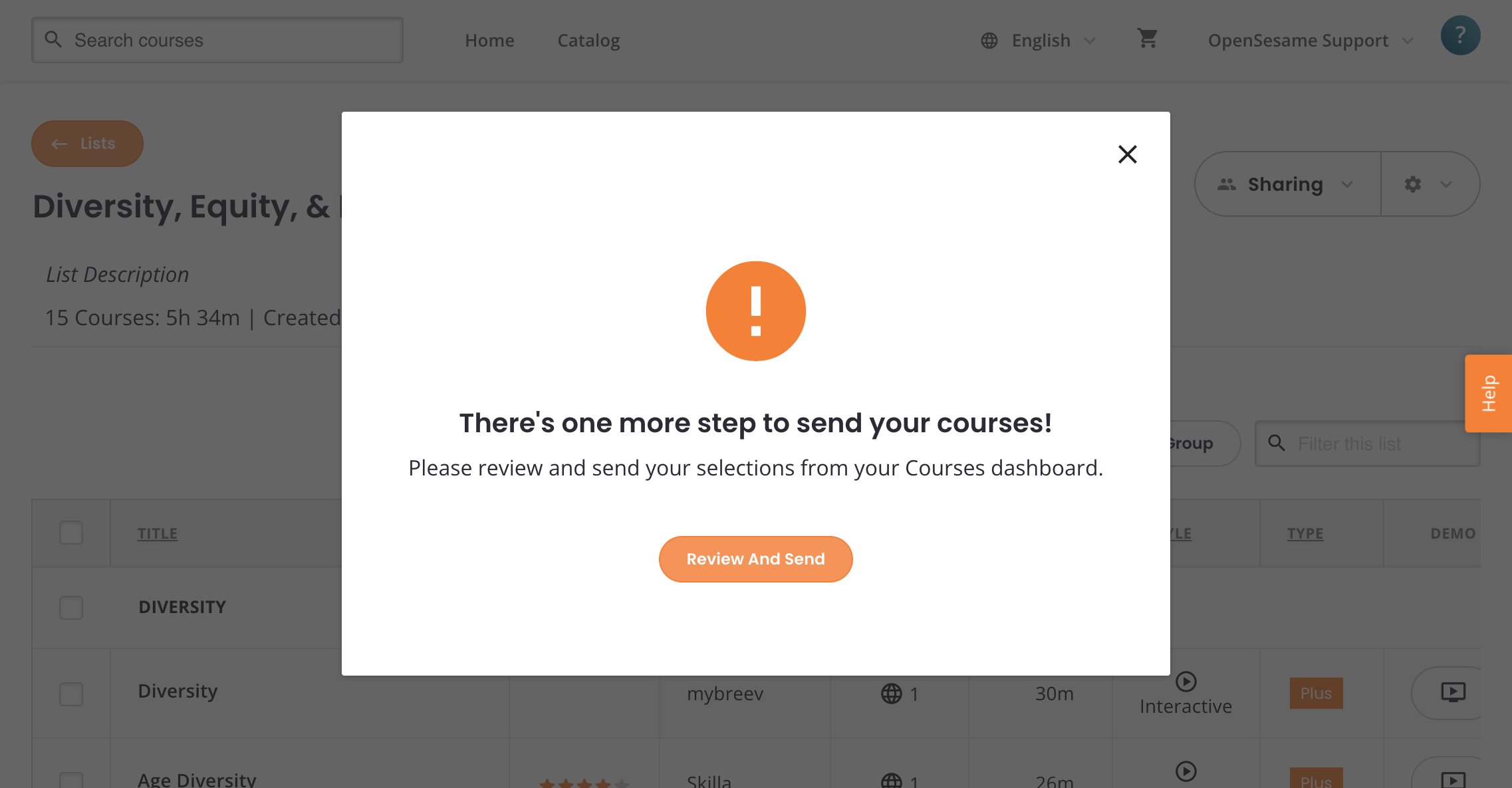 How to send courses to a learning platform using a List – OpenSesame ...