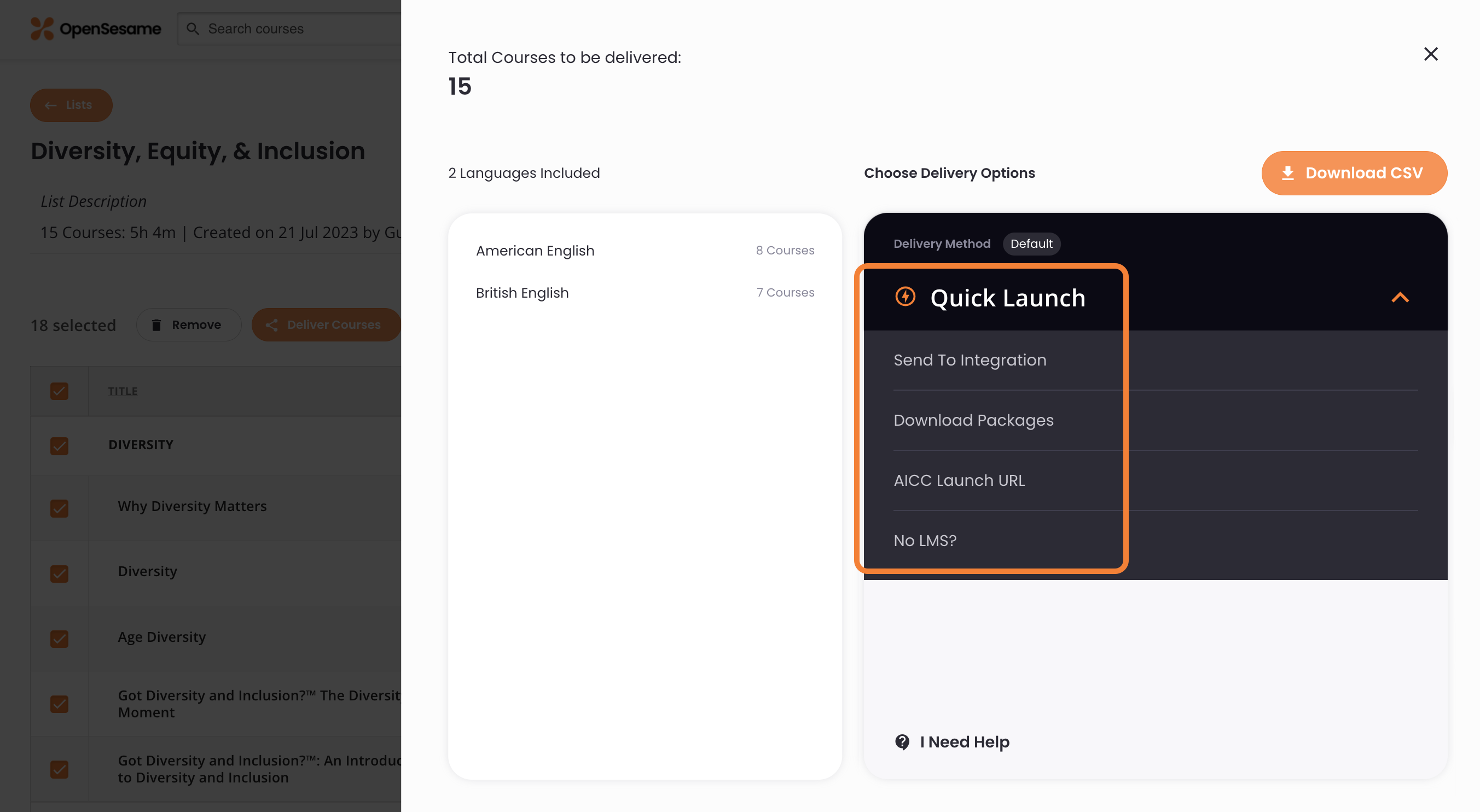 OpenSesame’s course delivery options – OpenSesame Support