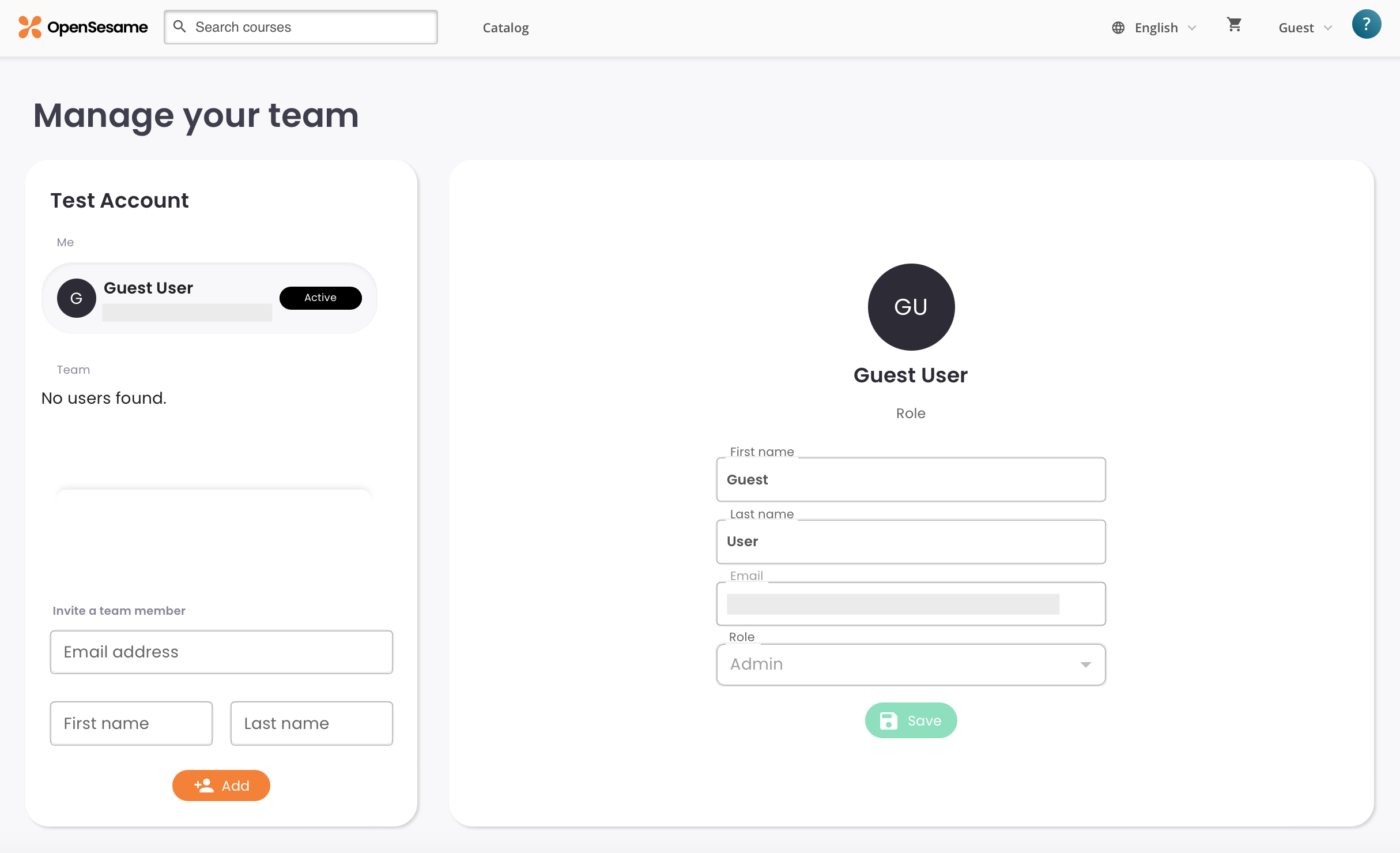 How to use the Team dashboard – OpenSesame Support