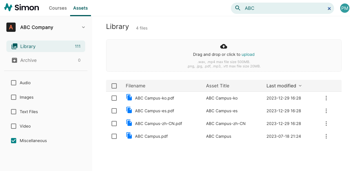 Using translated assets in a Simon Course – OpenSesame Support