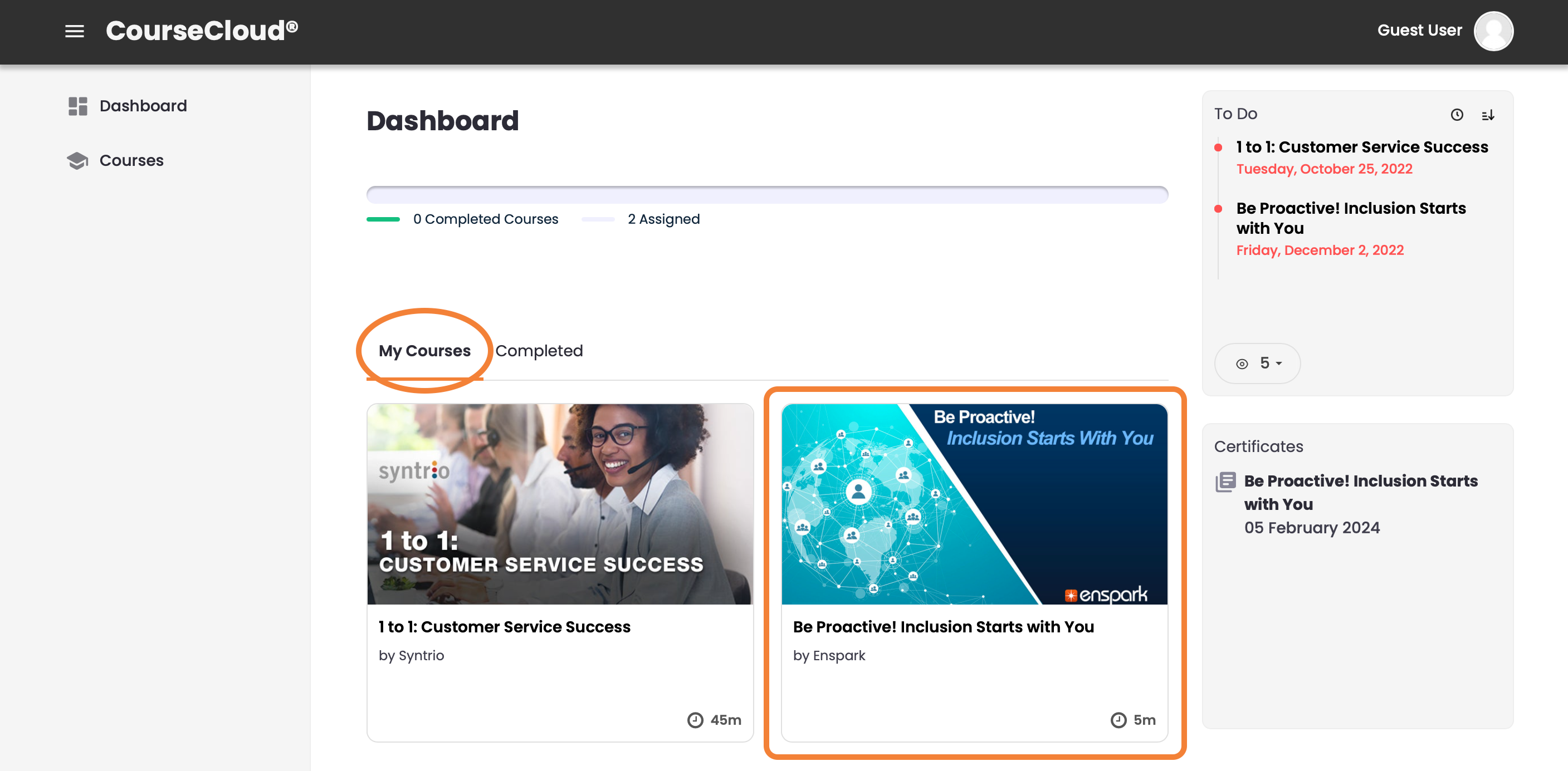 Set up a course for multiple completions in CourseCloud – OpenSesame ...