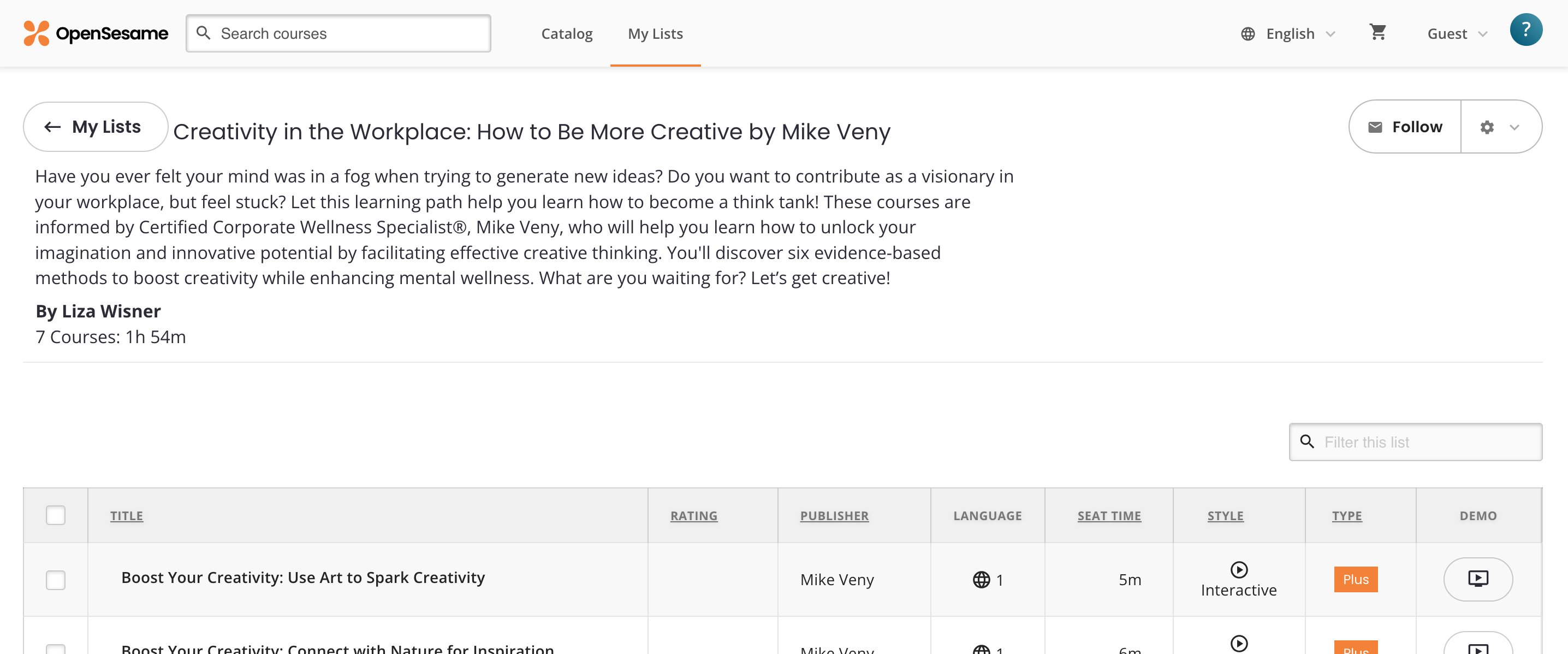 How to use Curated Lists – OpenSesame Support